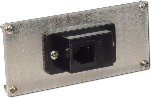 End plate with 4P4C/DC Power panel mount insert and mounting hardware ...